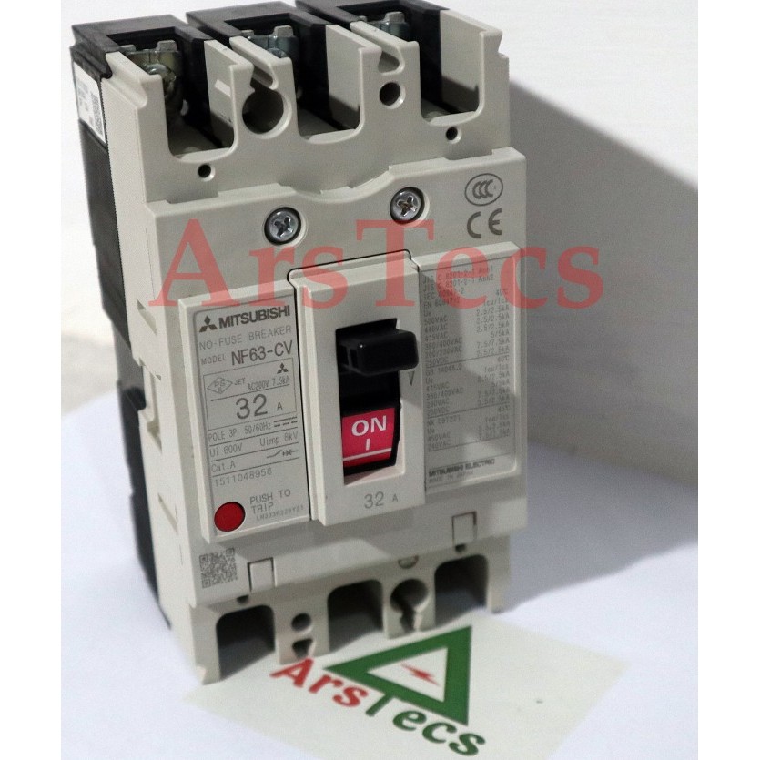 Jual Mccb No Fuse Breaker Mitsubishi Nf63-Cv 3P 32A Baru Original | Shopee Indonesia