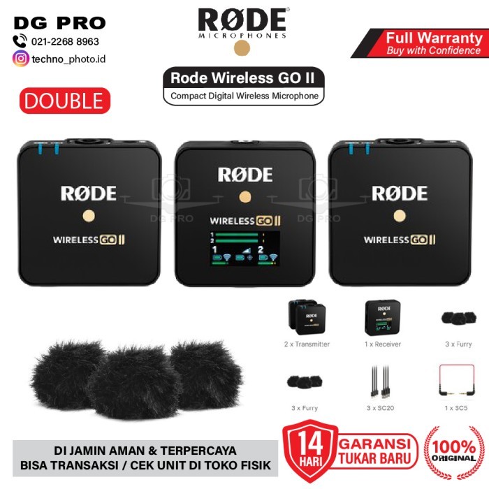 Jual Rode Wireless GO II Compact Wireless Microphone System WIGO | Shopee Indonesia