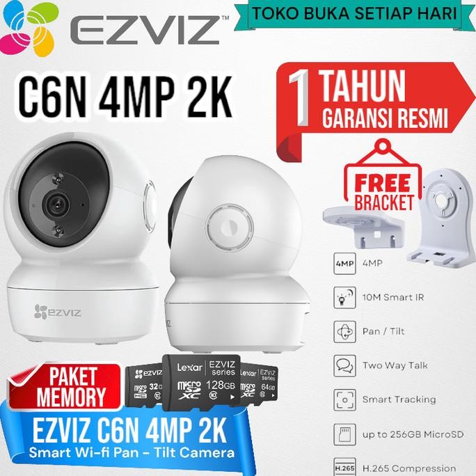 Jual Termurah Ezviz C6N 4Mp 2K / 2Mp Smart Wifi Pan Tilt Ip Camera Cctv ...