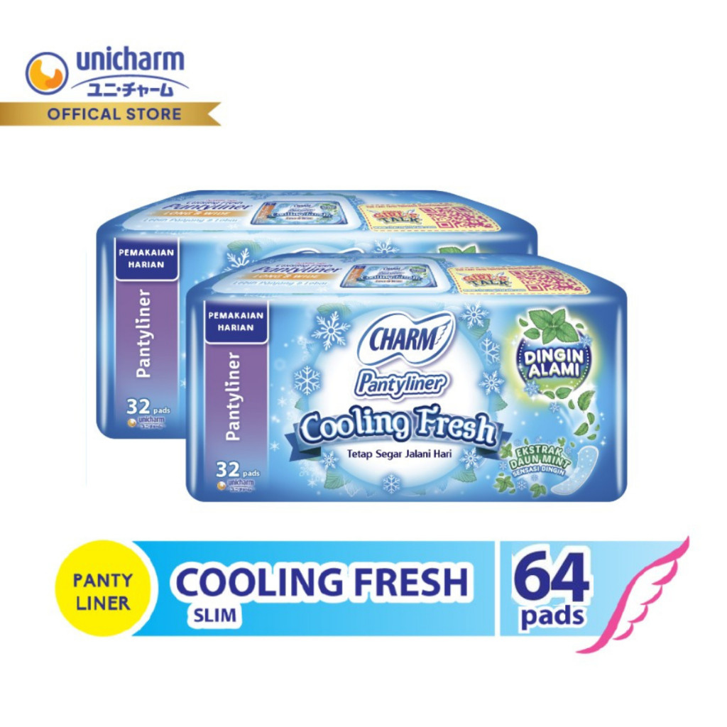 Jual Charm Cooling Fresh Pantyliner 32 Pads - 2 Pack | Shopee Indonesia