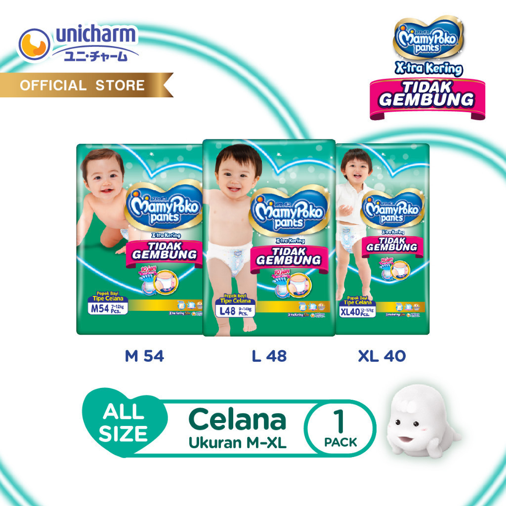 Jual MamyPoko Pants X-Tra Kering Slim Tidak Gembung - Popok Celana - All Size (S-XXL) 1 Pack ...