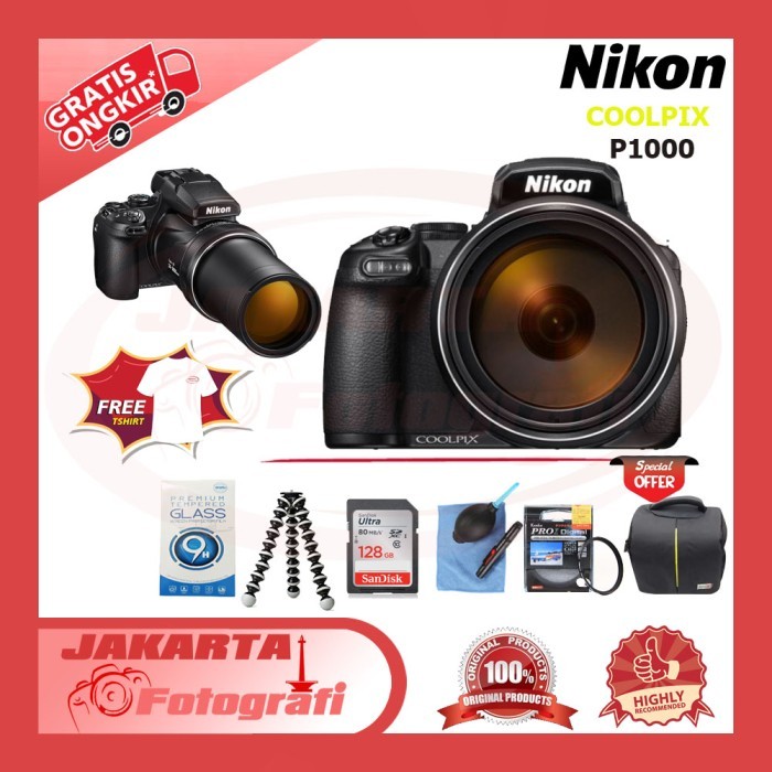 Jual Nikon COOLPIX P1000 - Super Zoom Kamera 4K UHD P-1000 Camera ...