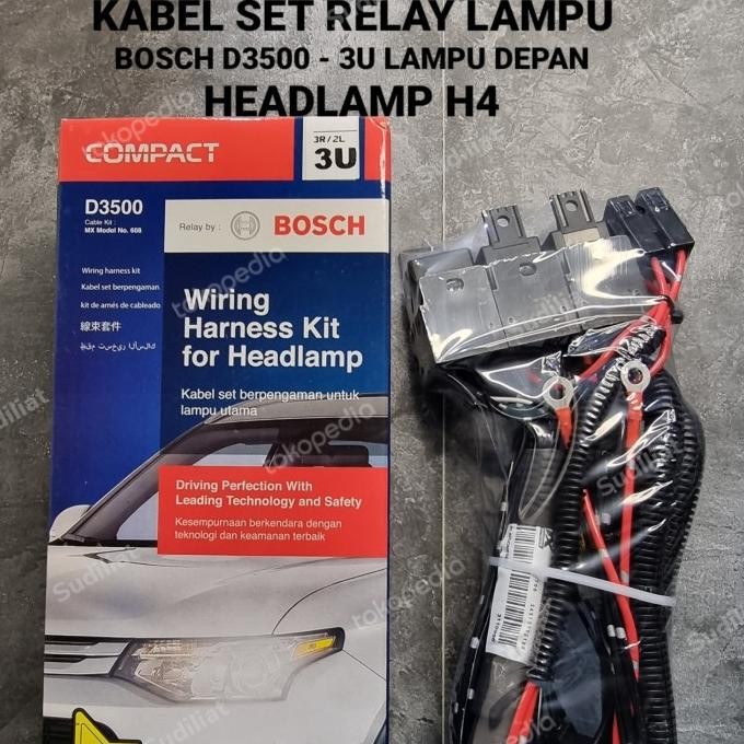Jual KABEL RELAY SET LAMPU 3 RELAY HEADLAMP H4 - BOSCH D3500 3U [terbaik] | Shopee Indonesia