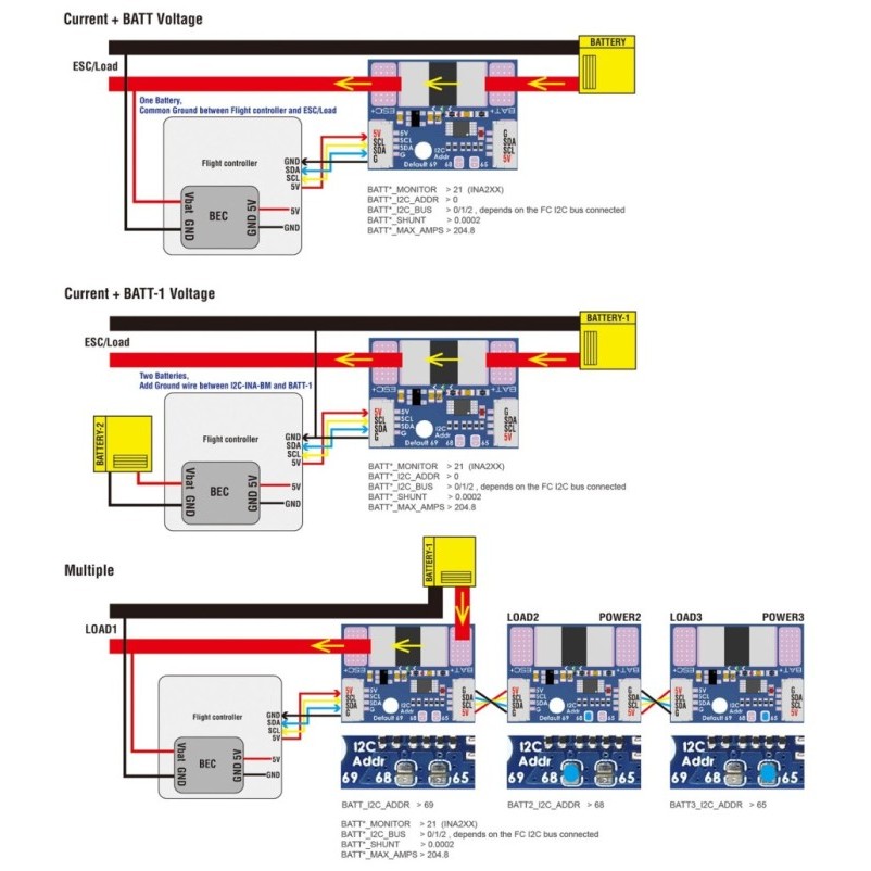 Jual ADA Matek Ultra Precise I2C INA BM Digital ArduPilot Power Module ...