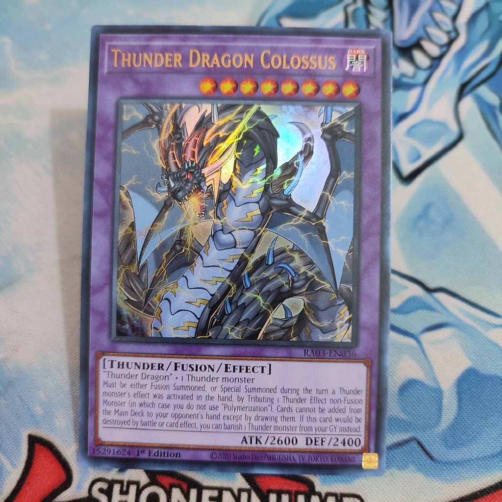 Jual yugioh thunder dragon colossus RA03 ultra rare original | Shopee ...