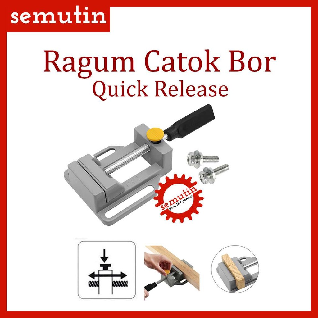 Jual Catok Ragum Bor 67mm AI54 SM / Quick Release Duduk / Clamp Vice ...