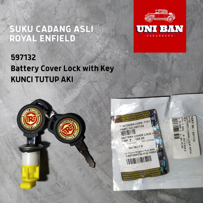 Jual 597132 Kunci Tutup Aki Asli Royal Enfield Battery Cover Lock With ...
