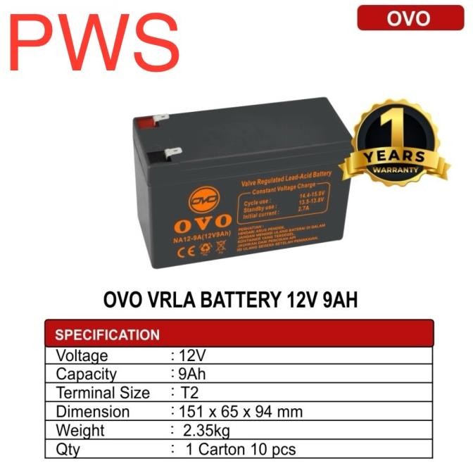 Jual Battery VRLA 12V 9Ah / Baterai UPS APC RBC ICA Prolink / Aki ...
