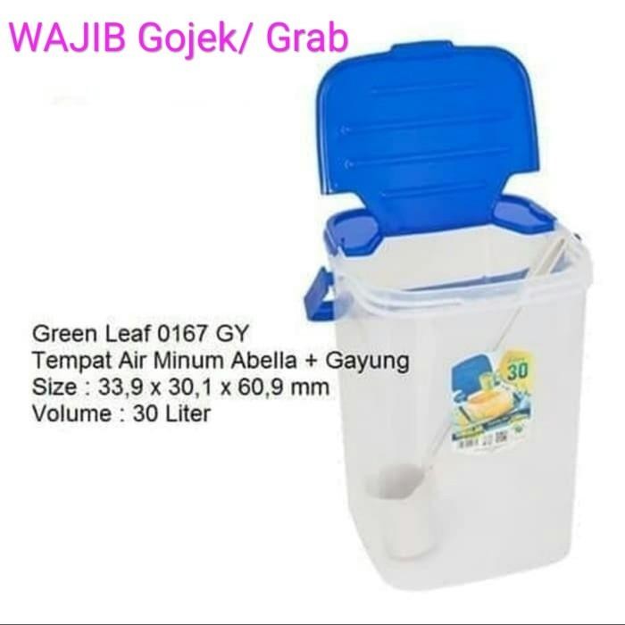 Jual Tempat Es Buah/ Es Kelapa + Gayung 30 Liter/ Toples Gayung Green ...