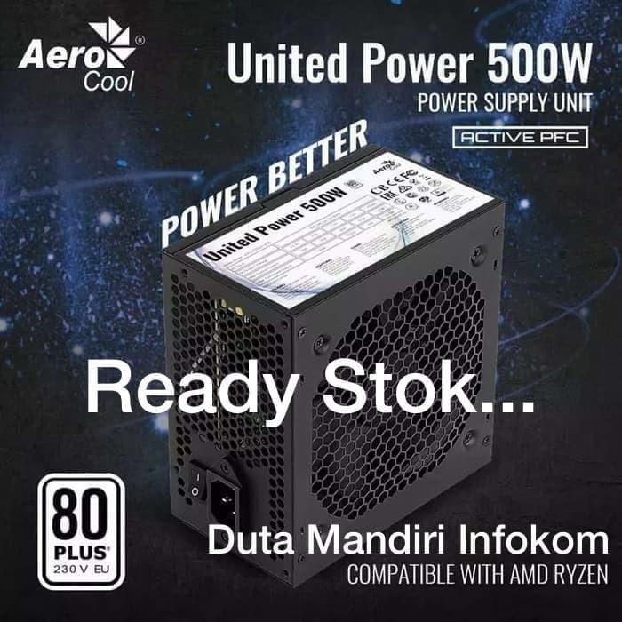 Jual Aerocool United Power 500W - 500 Watt 80+ Plus White Power Supply | Shopee Indonesia