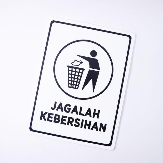 Jual Promo Sign Board Akrilik | Jagalah Kebersihan | Shopee Indonesia