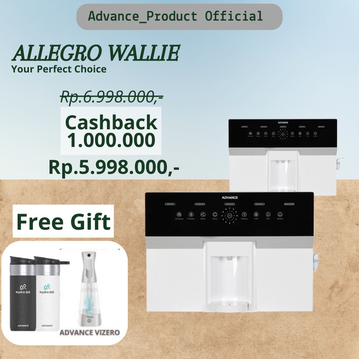Jual Advance - Water Purifier Reverse Osmosis Portable Allgero Wallie Dispenser Tanpa Galon Alat ...