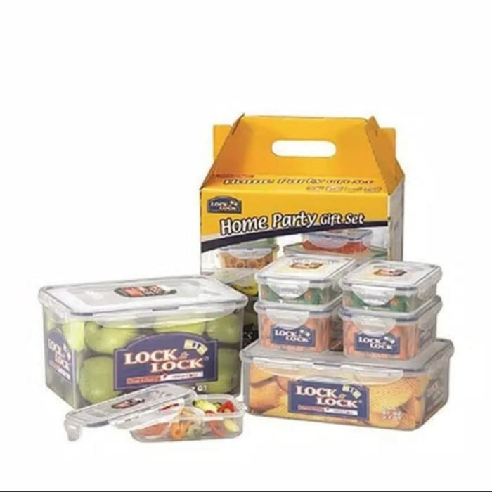 Jual Lock&Lock Lock n Lock Gift Set 7 in 1 Food Container | Shopee ...