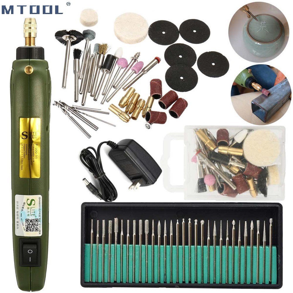 Jual MTOOL 21W 16000 RPM Set Penggiling Listrik DIY Mini 220V Bor ...