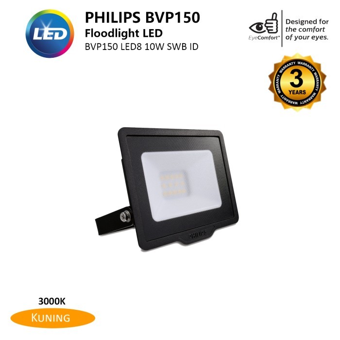Jual Philips Lampu Sorot LED BVP150 10W 3000K Kuning Flood Light | Shopee Indonesia