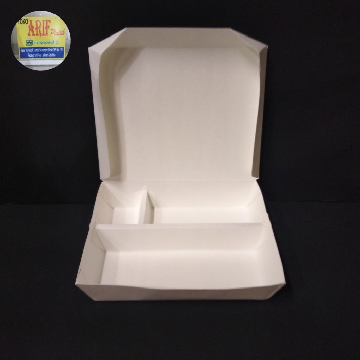Jual Lunchbox paper sekat 3 " converpack " isi 100pcs | Shopee Indonesia