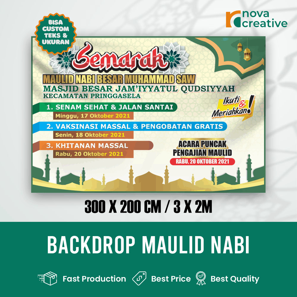 Jual Jasa Cetak Banner Maulid Spanduk Custom Desain Suka-Suka | Shopee ...