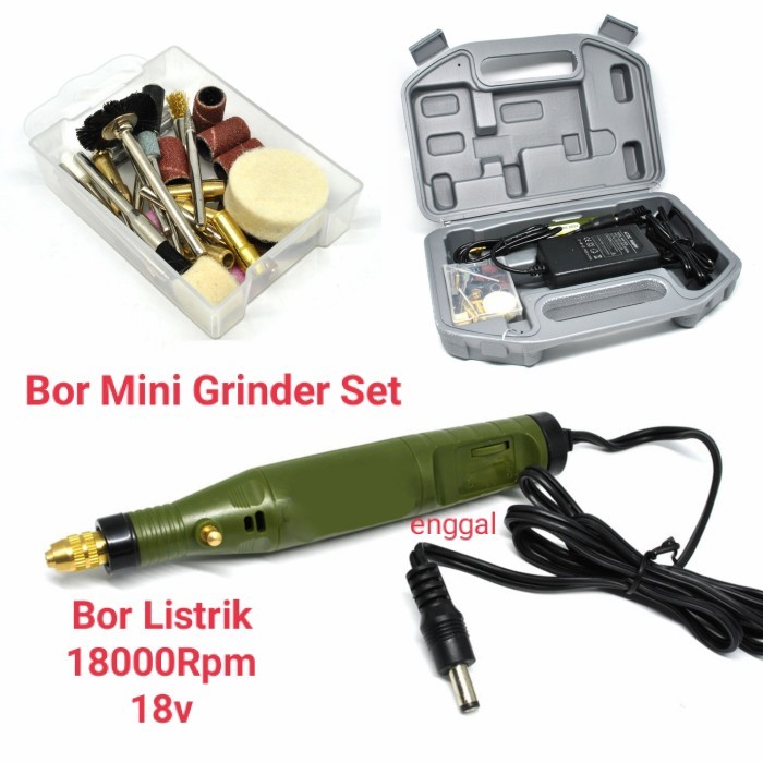 Jual bor tuner listrik grinder mini poles drill tangan kayu besi babit ...
