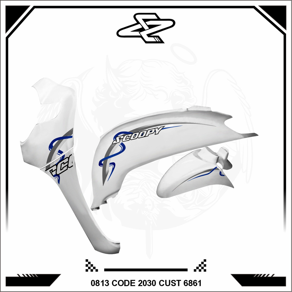 Jual striping sticker variasi SCOOPY 2017 donat motif ular transparan ...