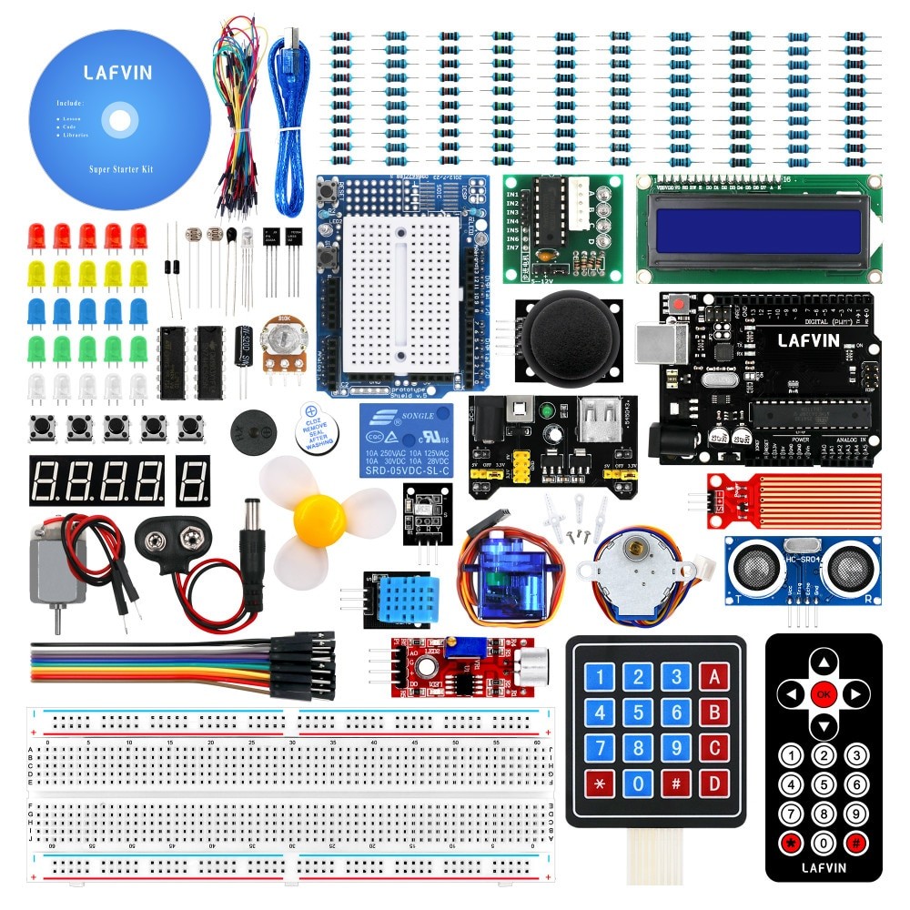 Jual Kit Pemula Super LAFVIN untuk Arduino UNO R3 - Papan Roti Uno R3 ...