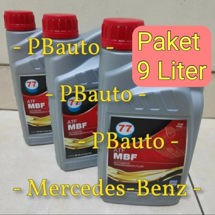 Jual Jual! Paket 9 Liter Oli Atf Mbf Transmisi Matic 722.6 Nag Merk 77 / Mercedes Benz Fluid Oil ...