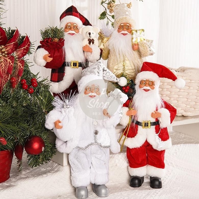 Jual Patung Santa Natal Figur Boneka Santaclaus Premium 30cm Sinterklas ...