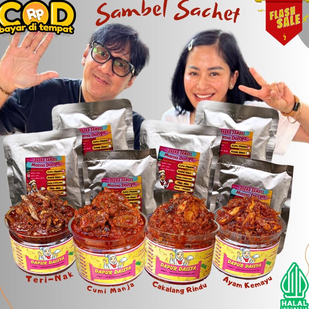 Jual [SACHET] SAMBEL CUMI MANJA SAMBAL FRESH SOTONG ASIN SUWIR CAKALANG ...