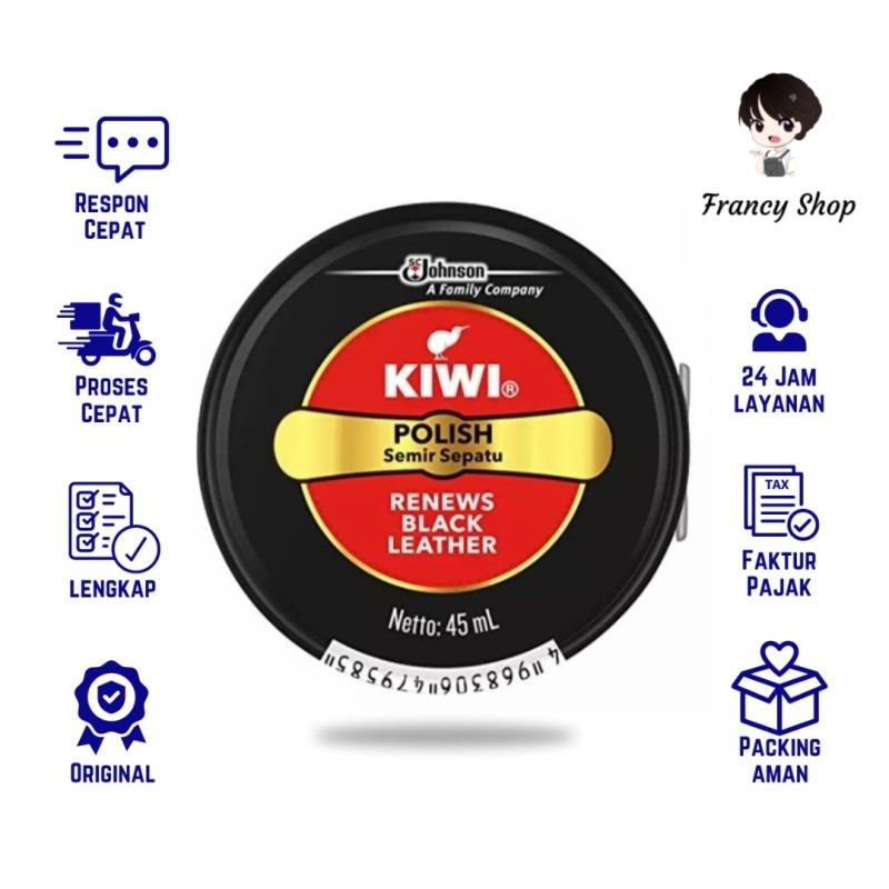 Jual Kiwi Paste Black Shoe Polish Semir Sepatu Hitam 45 ml | Shopee Indonesia