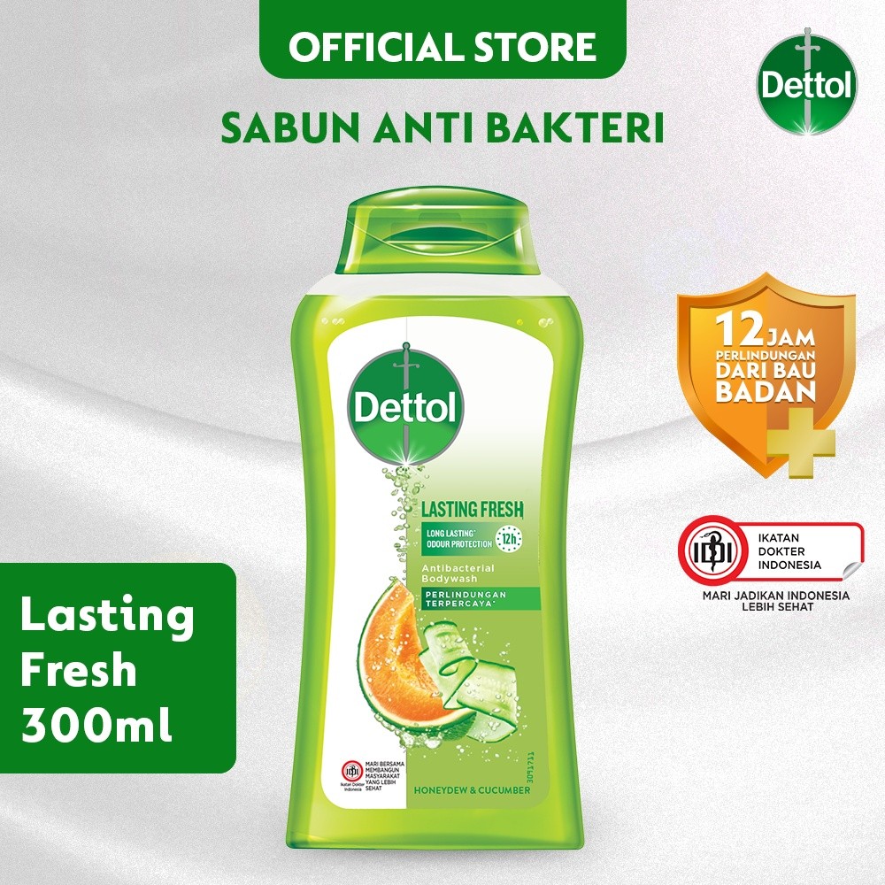 Jual Dettol Sabun Mandi Cair Lasing Fresh Anti Bakteri 300gr Bottle ...