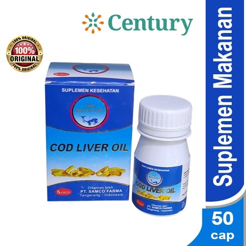 Jual COD LIVER OIL CAP IKAN PAUS ISI 50 CAPS/ MINYAK IKAN / SUPPLEMENT ...