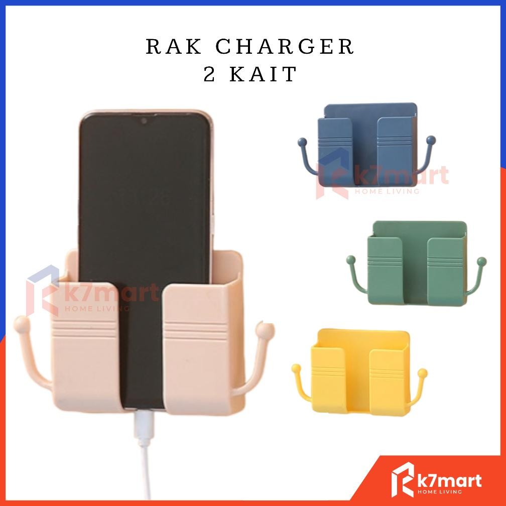 Jual K7MART RAK CHARGER HP 2 KAIT TEMPEL DINDING RAK HOLDER HP 2 IN 1 ...