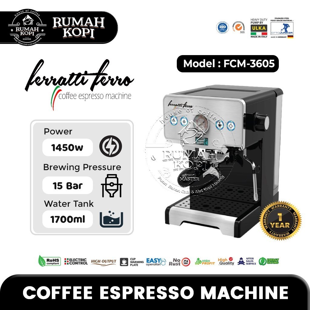 Jual Ferratti Ferro Mesin Kopi Espresso Machine FCM3605 (1 pcs ...