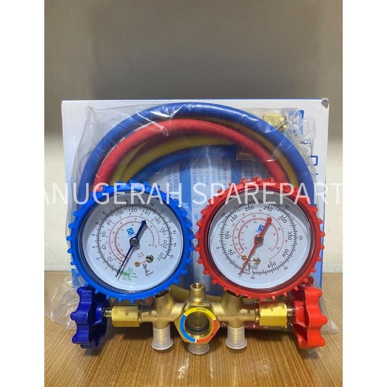 Jual Ele Manifold Double Ac R22 R134A R32 R410A Presure Gauge One Cool | Shopee Indonesia