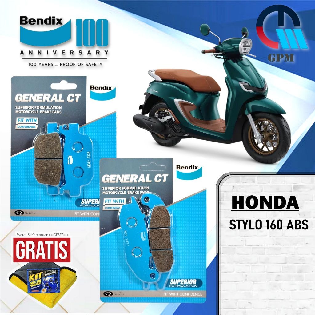 Jual Kampas rem Stylo 160 ABS Honda Bendix Depan dan Belakang | Shopee ...