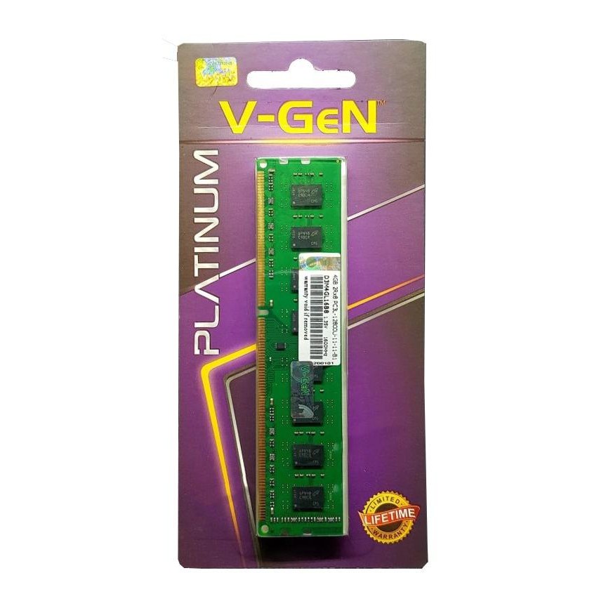 Jual Ram Ddr3 V-Gen 4Gb Pc12800/1600Mhz Long Dimm (Memory Pc Vgen) Original Dan Terpercaya ...