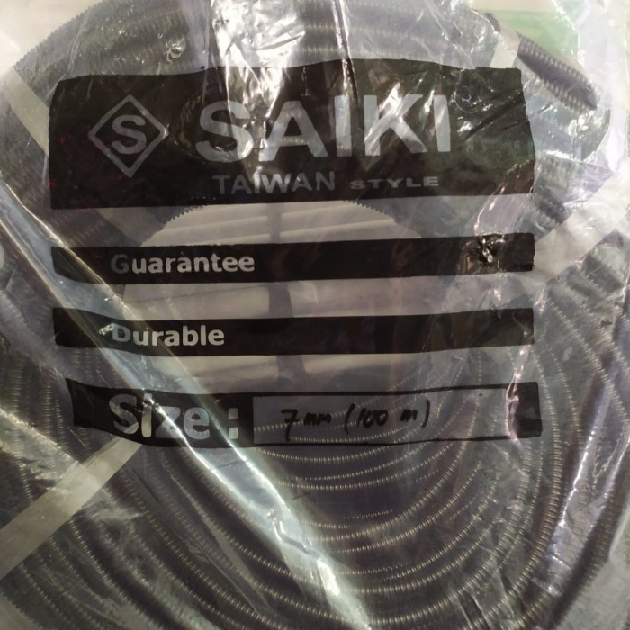 Jual HARGA DISC - Flexible Conduit PVC 7mm Hitam Roll 100m Saiki ...