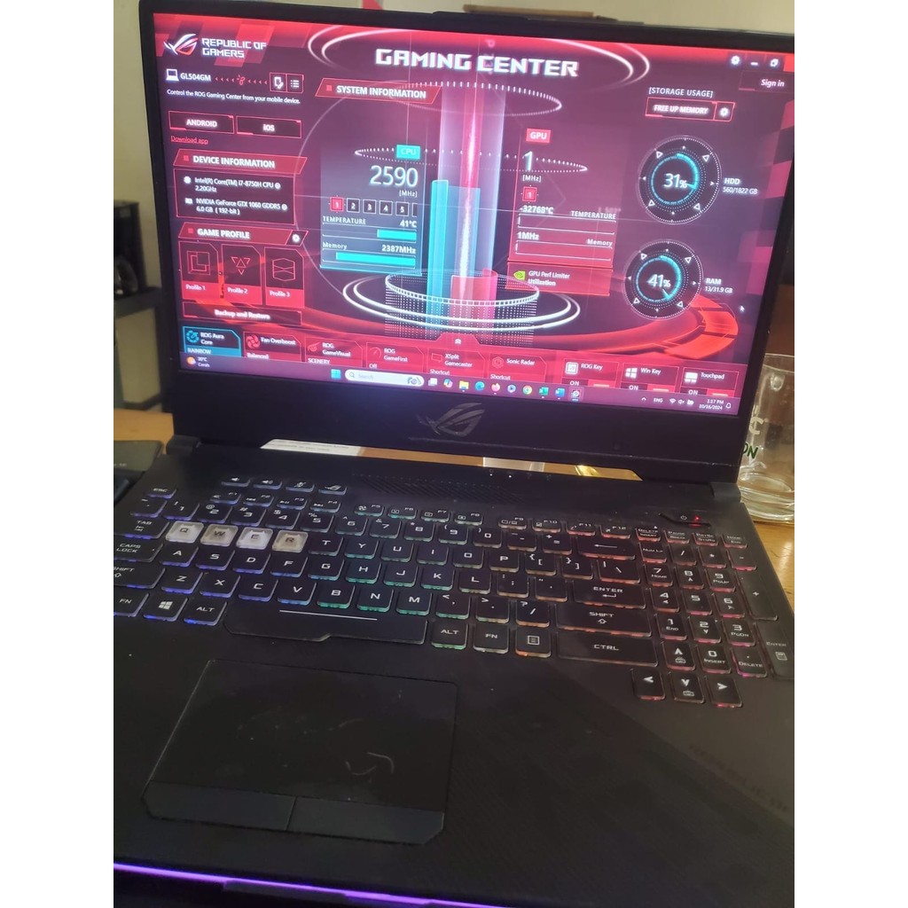 Jual LAPTOP ASUS ROG STRIX -HERO II- FULL SPECK UPGRADE | Shopee Indonesia