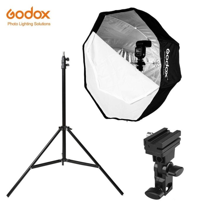 Jual Godox Paket Softbox Flash Okta 80cm - Light Stand & Flash Holder B ...