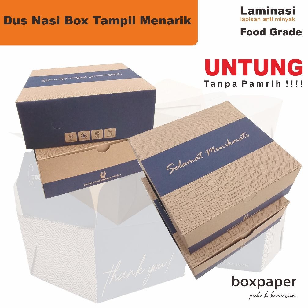 Jual PENAWARAN TERBATAS Dus Nasi Catering 18/18 dan 20/20 cm Kraft ...