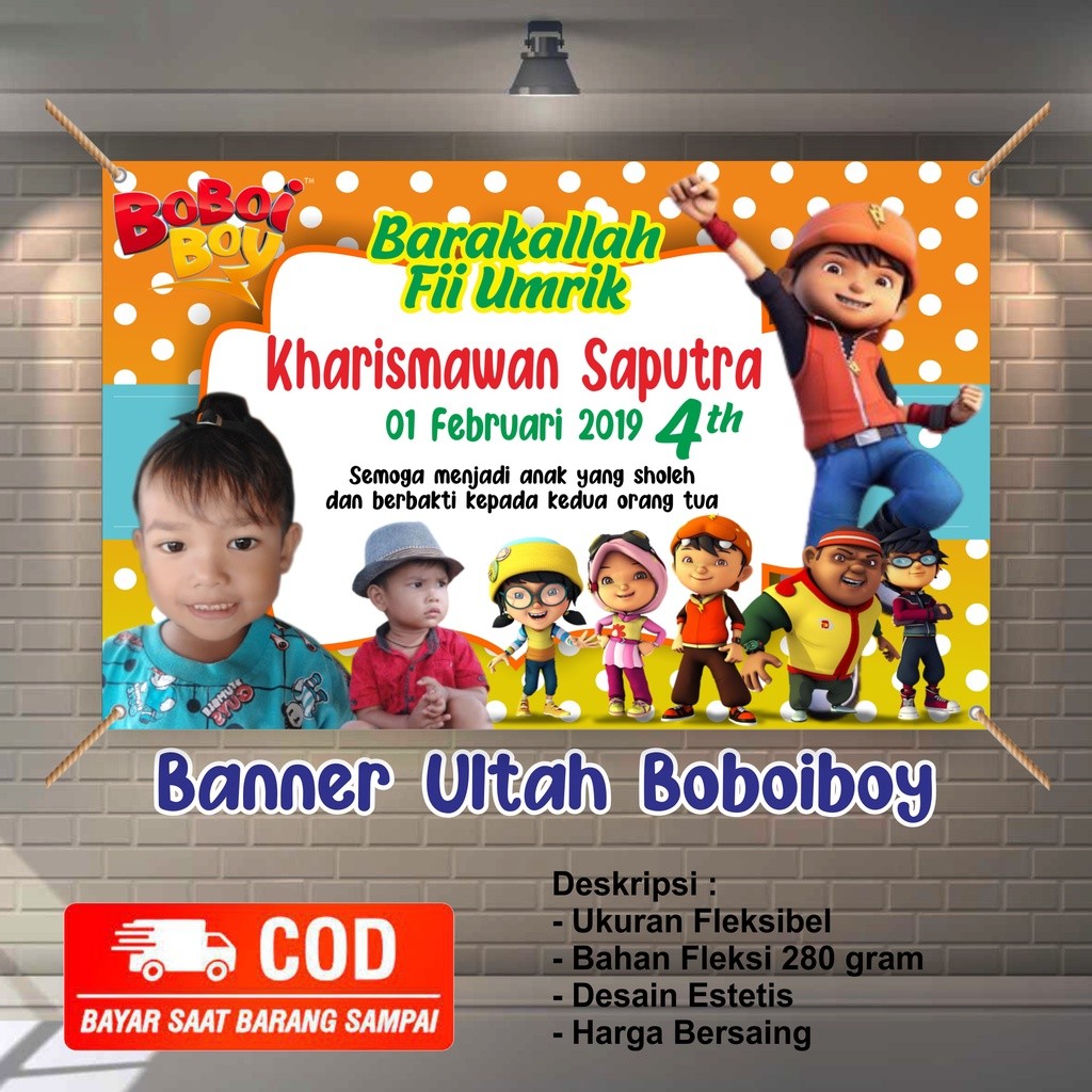 Jual PROMO DISKON GEDE !! Banner / Backdrop Ulang Tahun Anak Custom ...