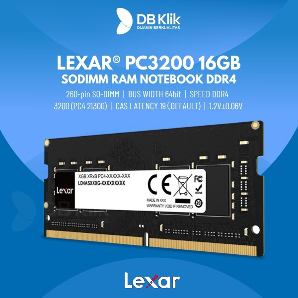 Jual LEXAR Memory RAM DDR4 16GB 3200MHz SODIMM | Shopee Indonesia
