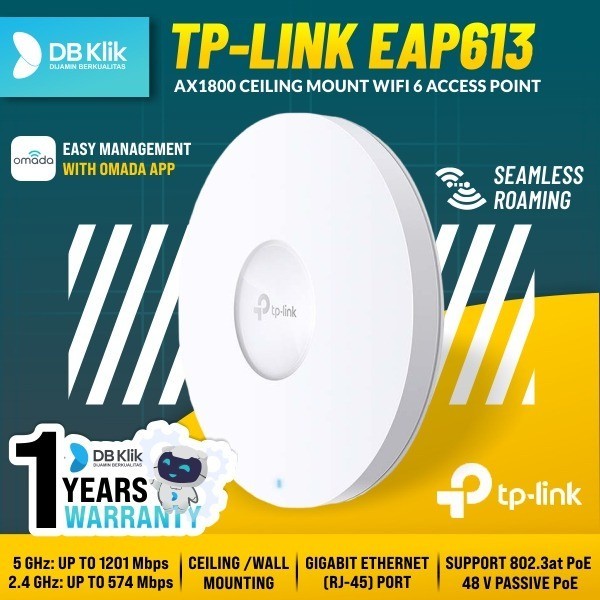 Jual Tp-Link Access Point Eap613 Ax1800 Ceiling Mount Wifi 6 - Eap 613 ...