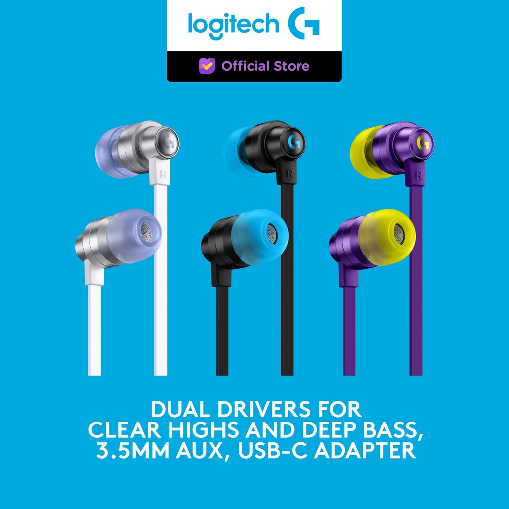 Jual Logitech G333 Earphone Gaming Wired - G333 Gaming Earphone ...