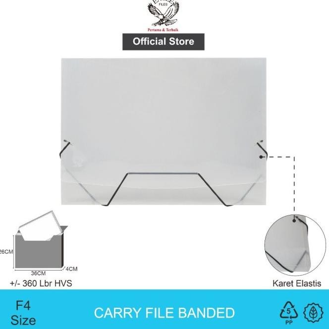 Jual RF27 CARRY FILE BANDED EAGLEFILES TEBAL 4 CM F4 (FOLIO) TAS ...