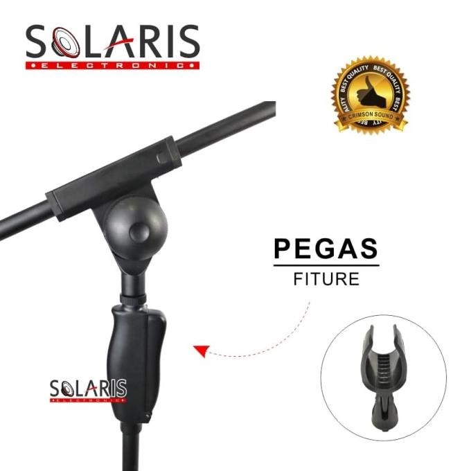 Jual Stand Mic Lantai Besi Tebal Crimson Cr- 120 Fitur Pegas Original Dan Terpercaya | Shopee ...