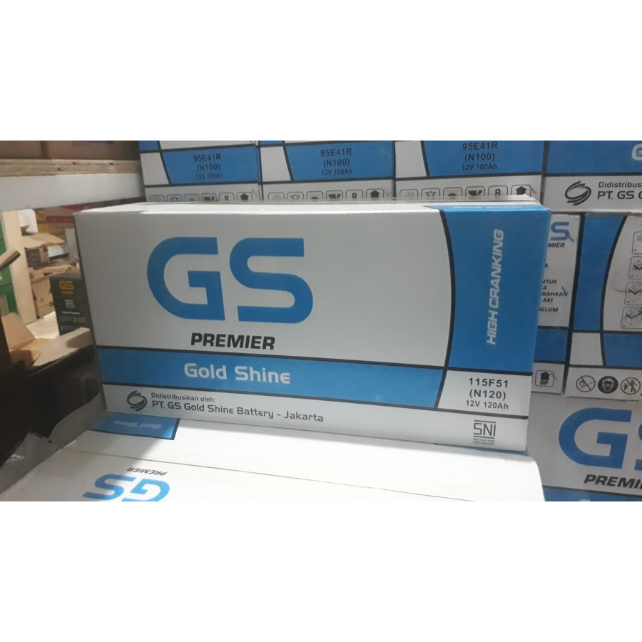 Jual Aki GS Gold Shine Premier N120 (115F51) 12v 120Ah / 12v120Ah Aki Basah | Shopee Indonesia