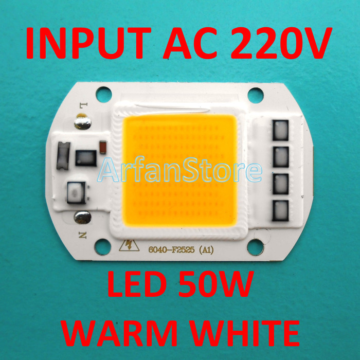 Jual Input Ac 220V Led 50W Warm White Hpl Kuning Tanpa Driver Versi ...