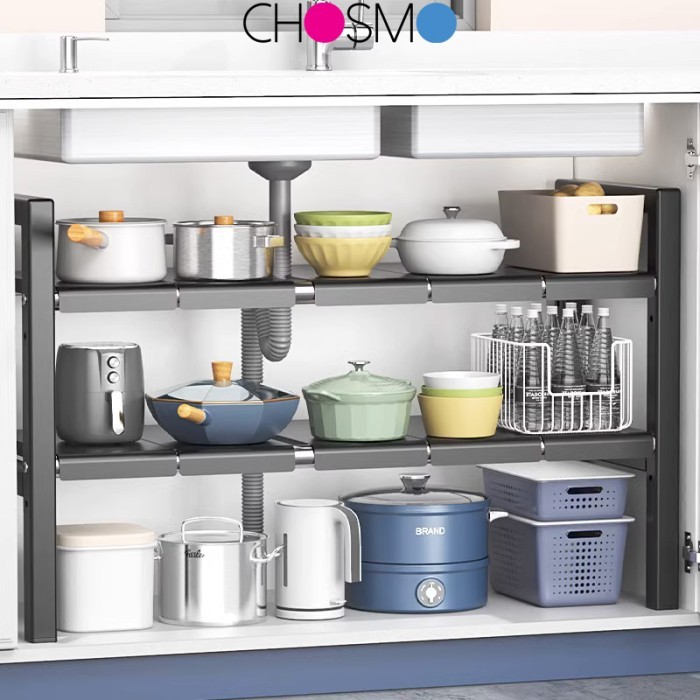 Jual Produk Ready Rak penyimpanan dapur rak serbaguna dapur bawah sinki ...