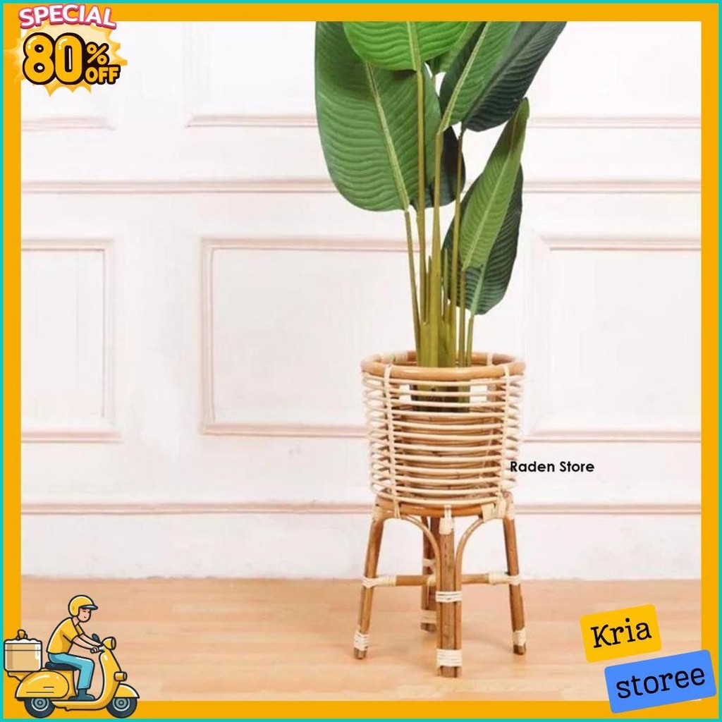 Jual Standing Pot Bunga Rotan Keranjang Pot Tinggi 40 55 70 Cm (Lagi ...