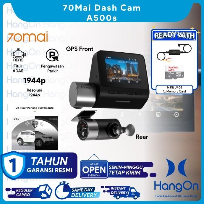 Jual 70MAI DASH CAM PRO PLUS A500S 1944P GPS ADAS SMART DASHCAM CAR ...
